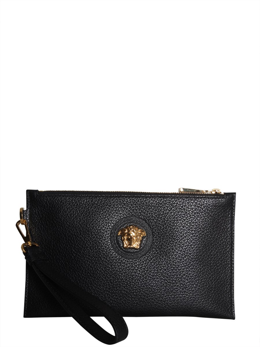 VERSACE - LEATHER POUCH WITH MEDUSA HEAD - Eleonora Bonucci