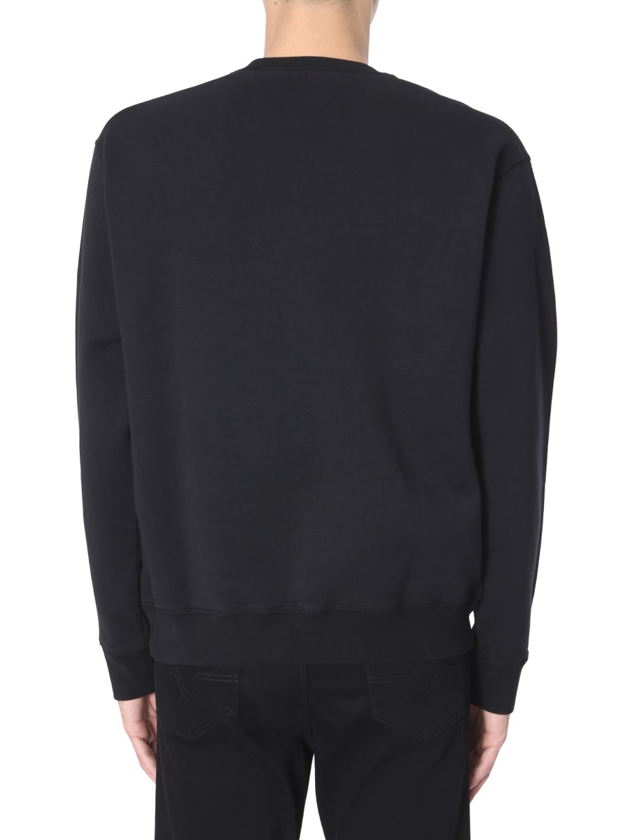 DSQUARED - FELPA GIROCOLLO IN COTONE CON STAMPA LOGO - Eleonora Bonucci