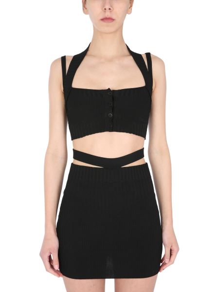 Andreadamo Ribbed Viscose Top Women - Eleonora Bonucci
