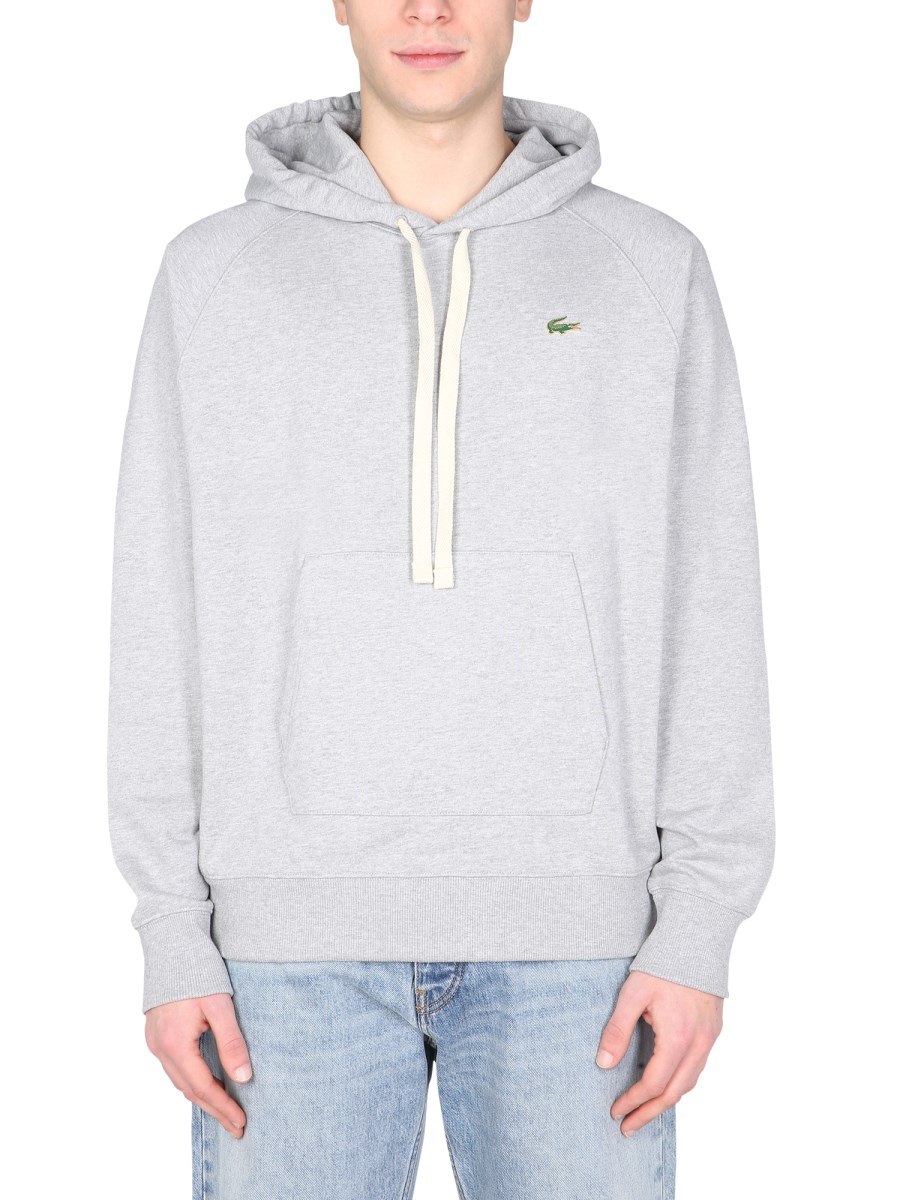 Lacoste Live Hooded Cotton Sweatshirt With Logo Eleonora Bonucci