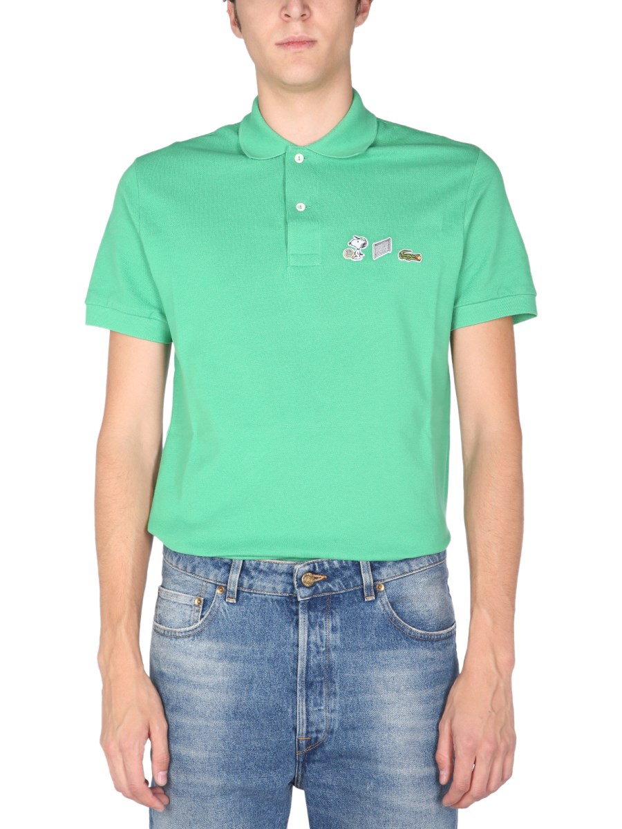 LACOSTE X PEANUTS - COTTON PIQUE POLO SHIRT WITH LOGO PATCH LACOSTE X PEANUTS - COTTON PIQUE POLO SHIRT WITH LOGO PATCH