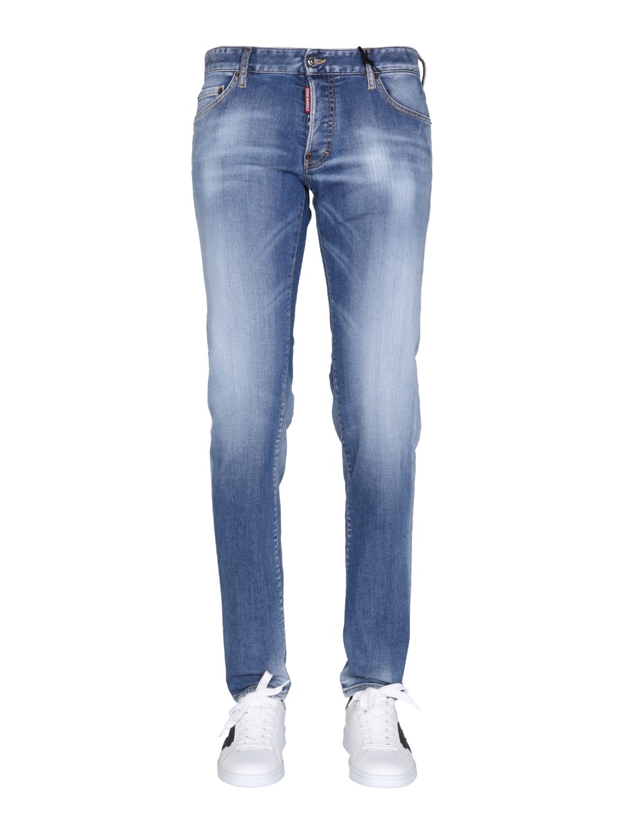 DSQUARED - SLIM FIT COTTON DENIM JEANS - Eleonora Bonucci