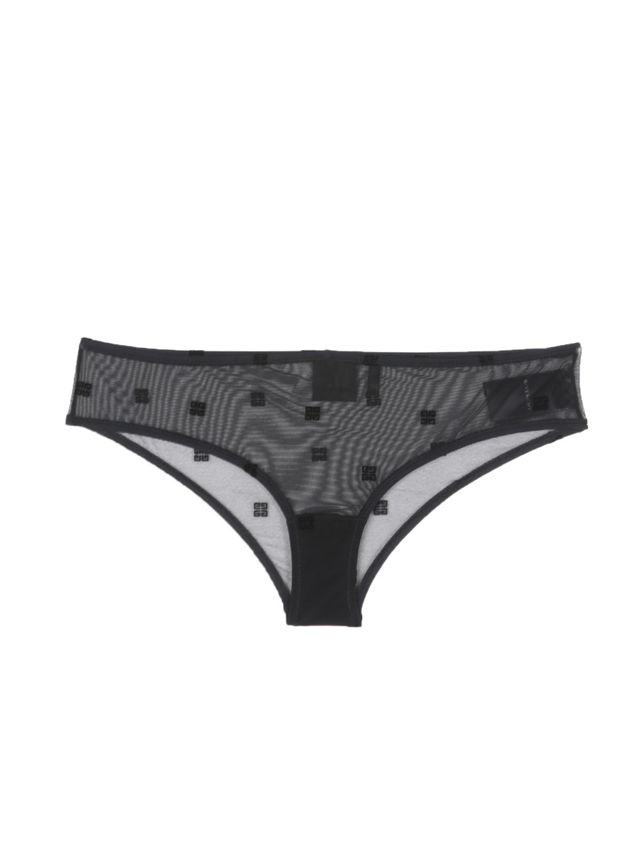 GIVENCHY - NYLON BRIEFS WITH VELVET LOGO - Eleonora Bonucci