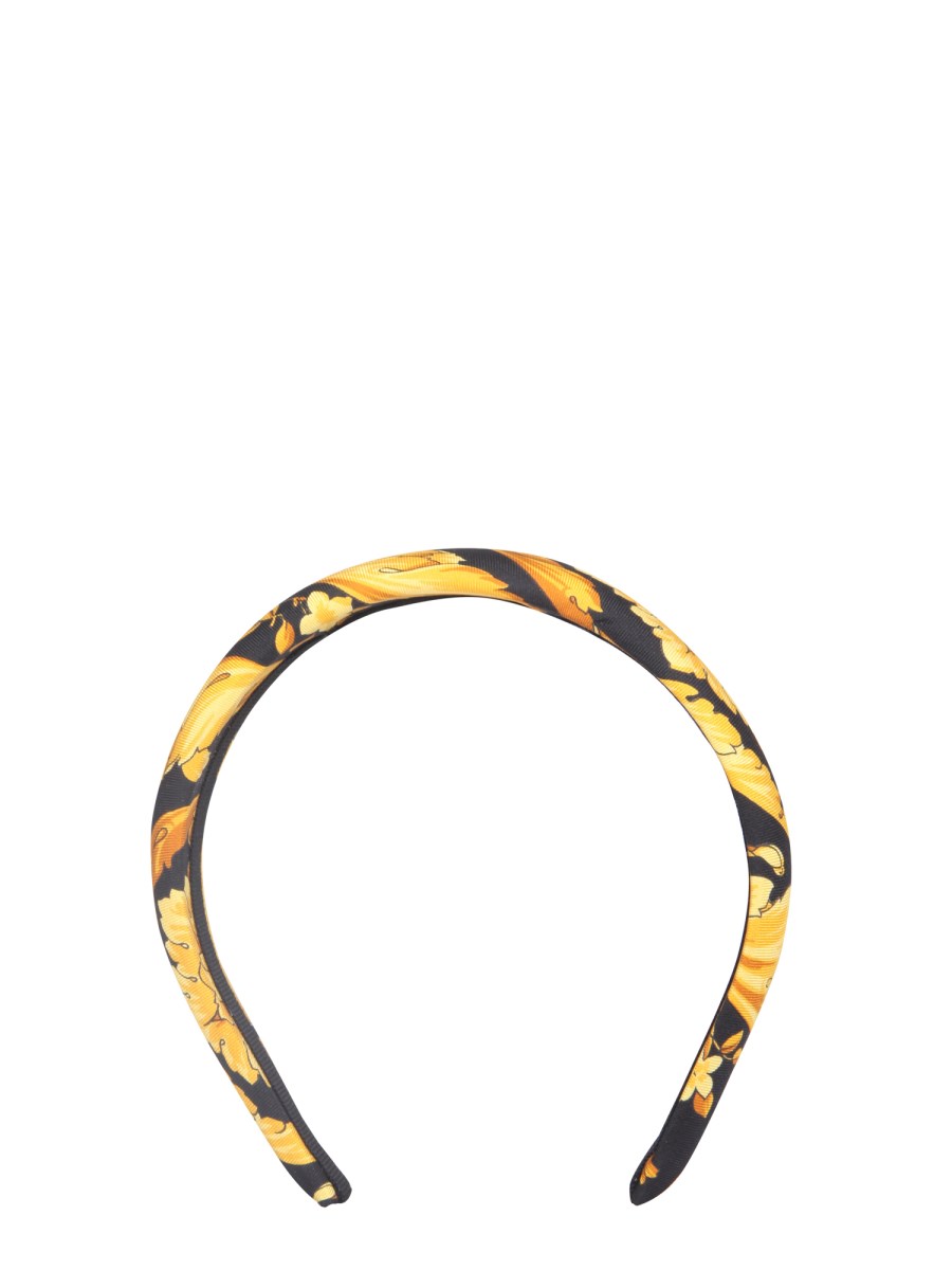 VERSACE - PADDED HEADBAND WITH BAROQUE PRINT - Eleonora Bonucci