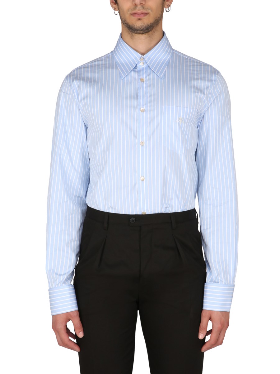 GUCCI - STRIPED COTTON SHIRT - Eleonora Bonucci