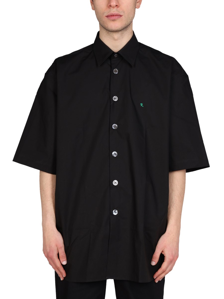 RAF SIMONS - COTTON LOGO EMBROIDERY SHIRT - Eleonora Bonucci