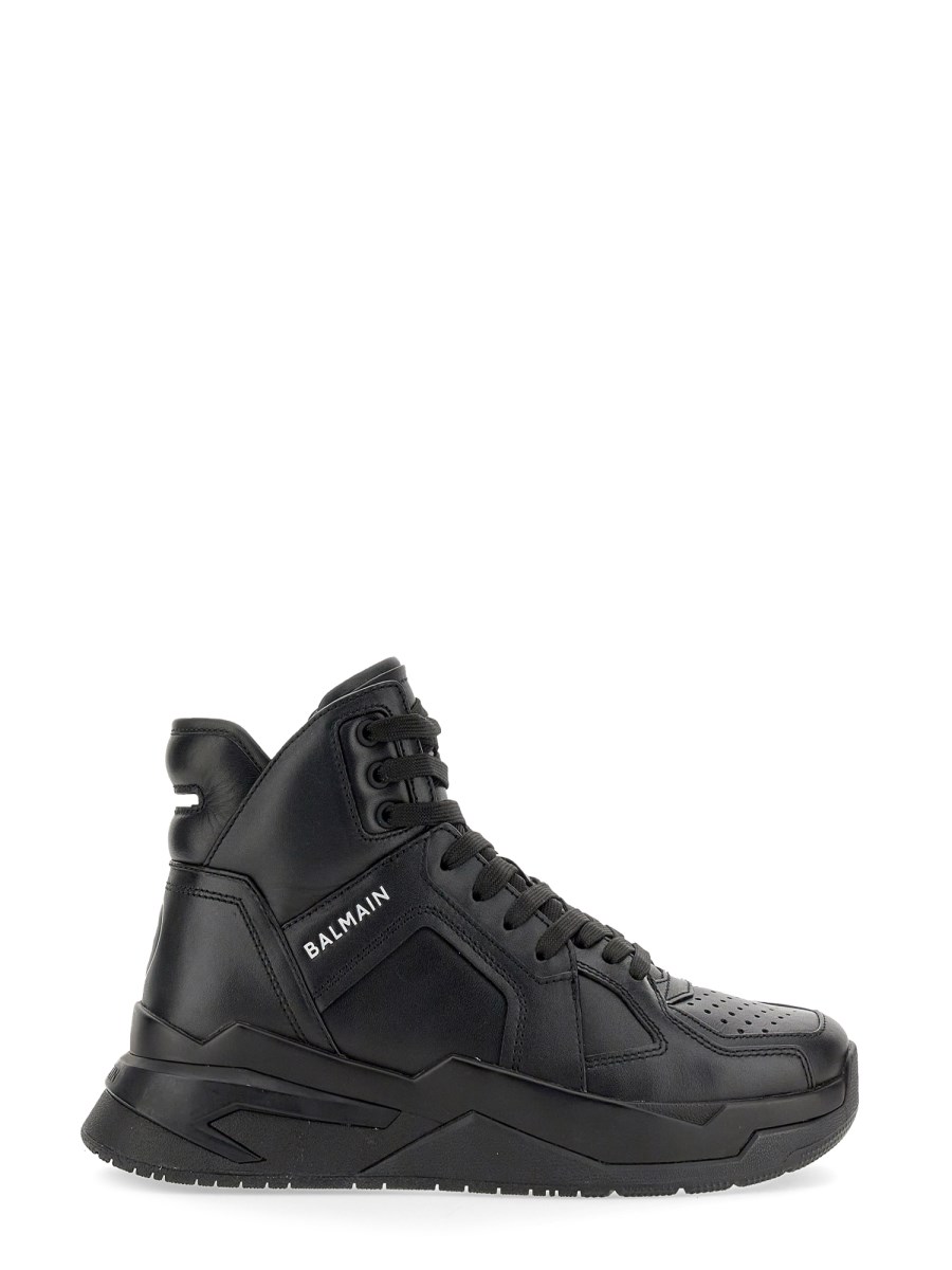 BALMAIN - LEATHER B-BALL SNEAKER - Eleonora Bonucci