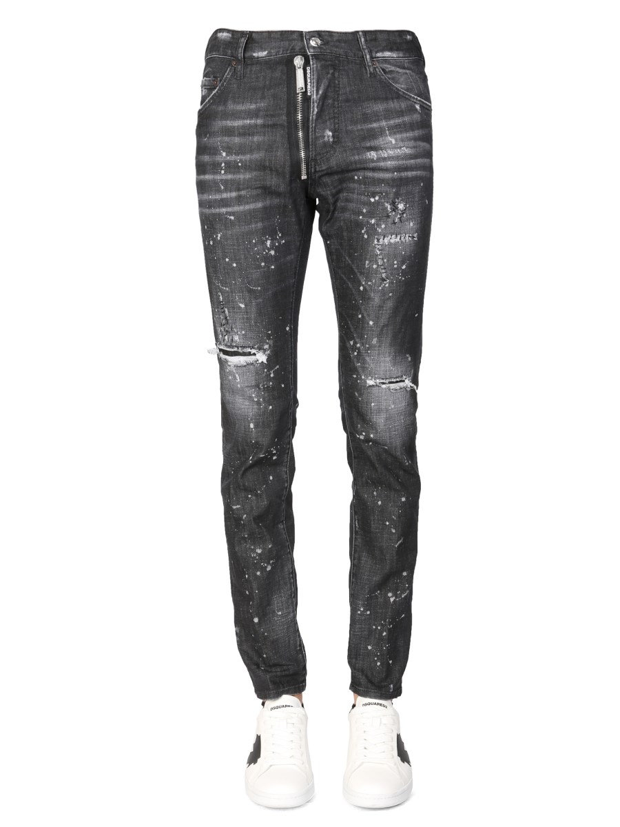 DSQUARED - COOL GUY FIT COTTON DENIM JEANS - Eleonora Bonucci