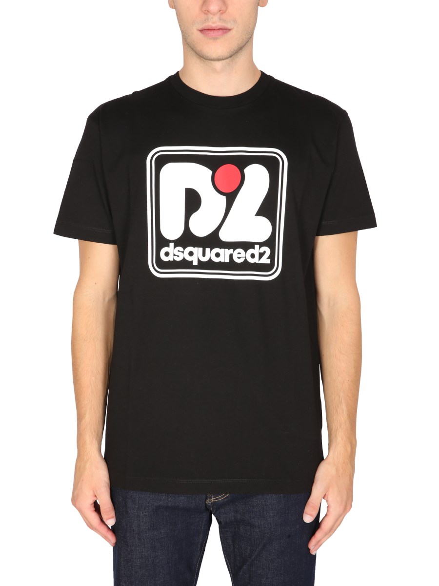 DSQUARED - D2 COTTON JERSEY PATCH T-SHIRT - Eleonora Bonucci