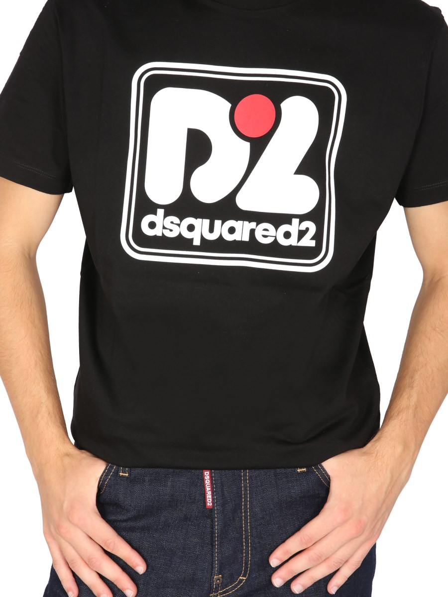 DSQUARED - D2 COTTON JERSEY PATCH T-SHIRT - Eleonora Bonucci