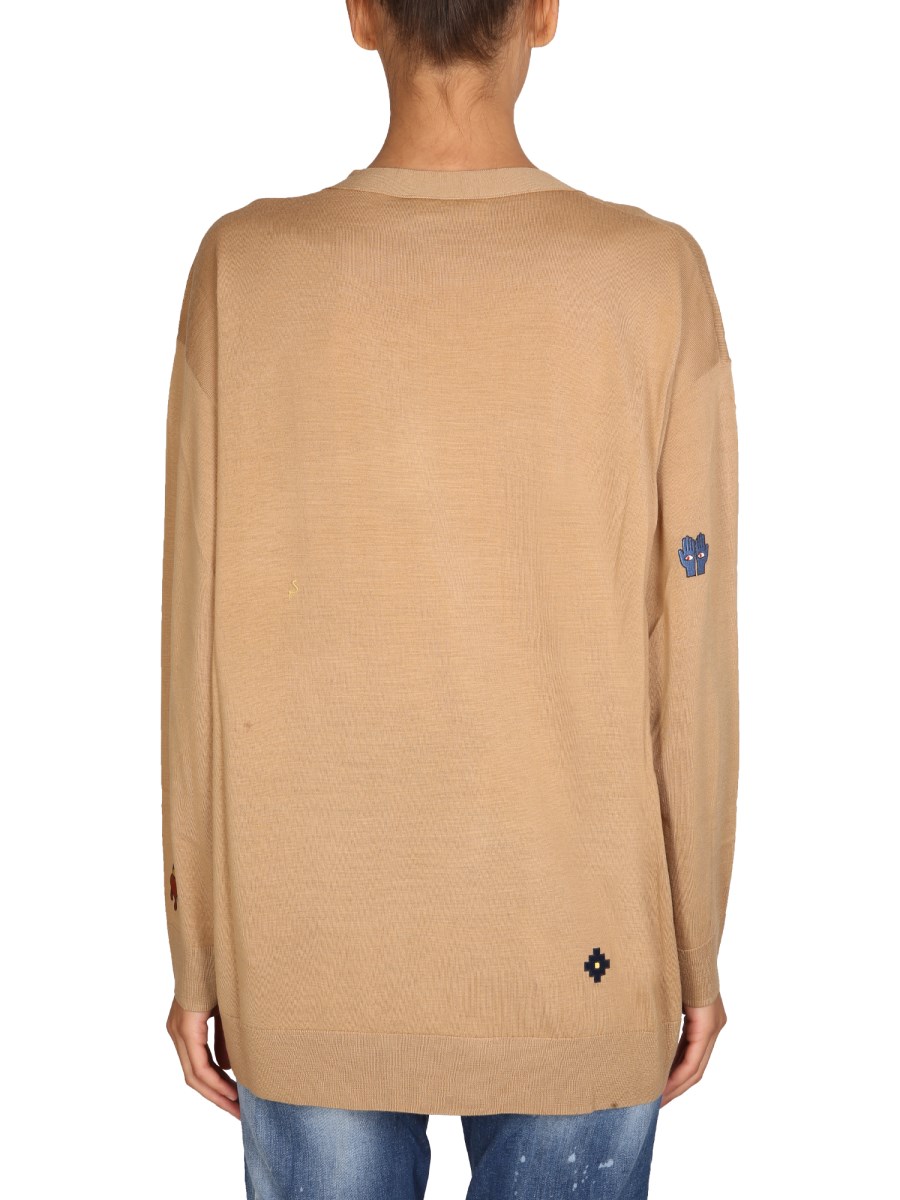 DSQUARED - DESTINATION UNKNOWN WOOL KNIT CARDIGAN - Eleonora Bonucci