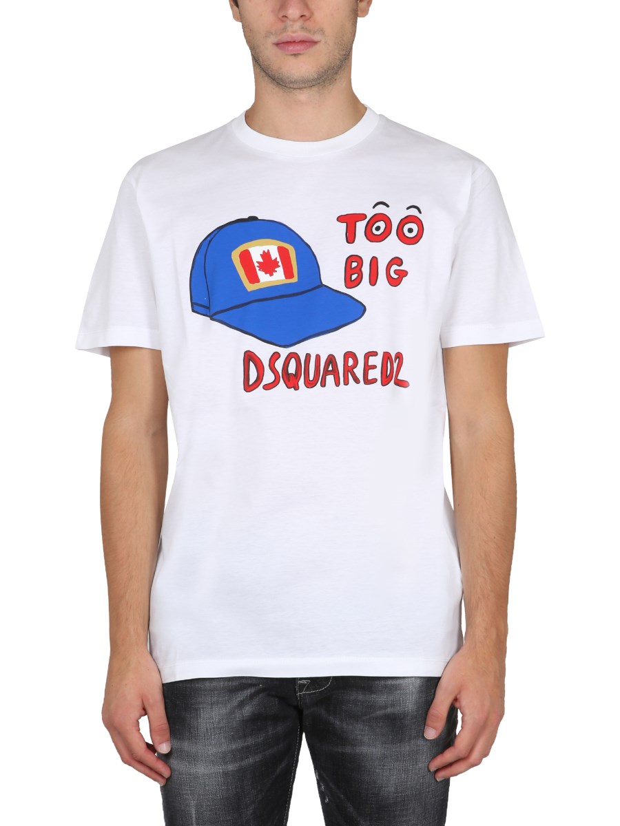DSQUARED - COTTON T-SHIRT WITH PRINT - Eleonora Bonucci