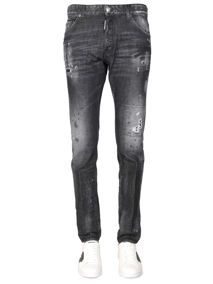 DSQUARED - COOL GUY FIT COTTON DENIM JEANS - Eleonora Bonucci