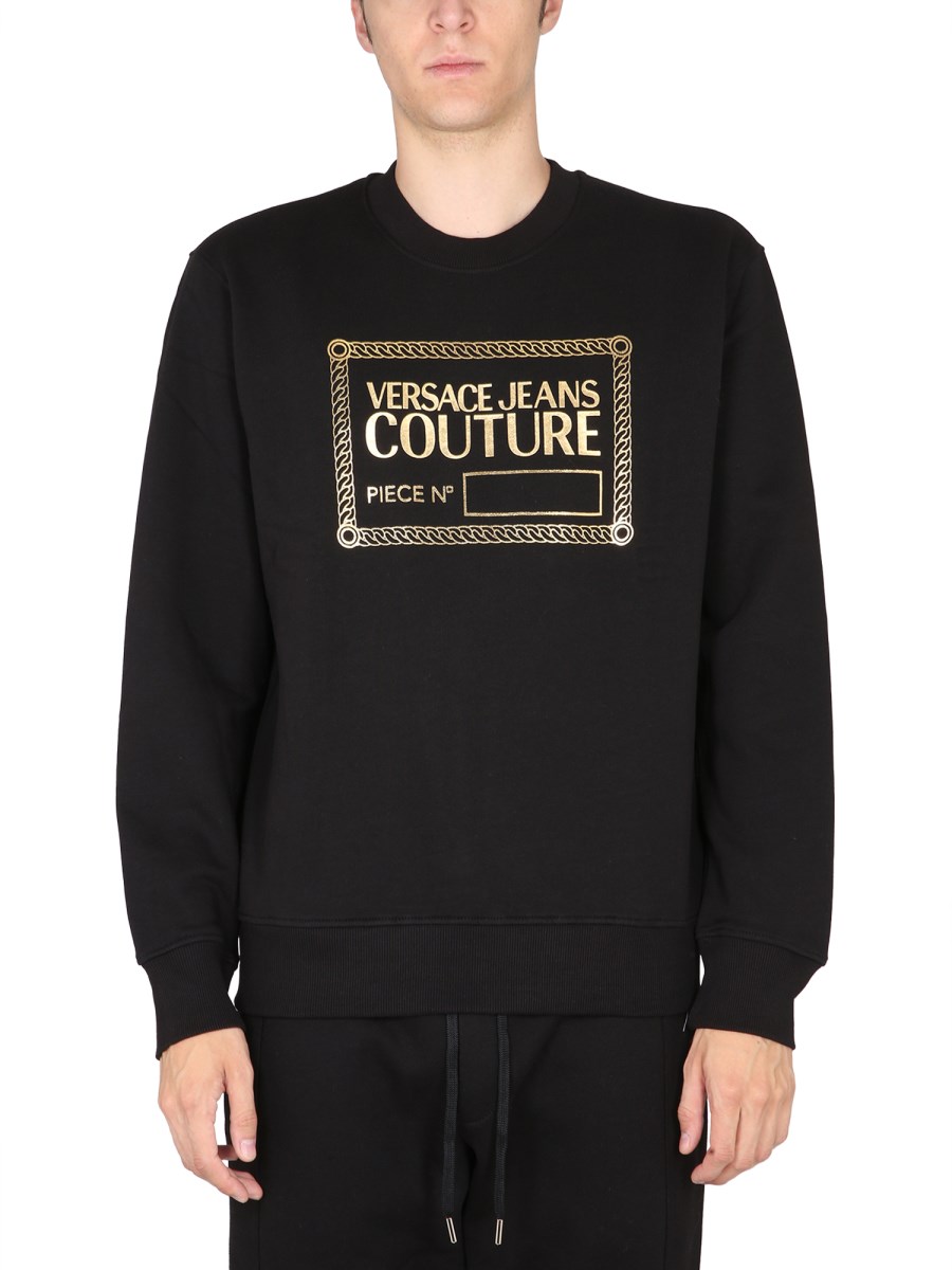 VERSACE JEANS COUTURE - CREWNECK SWEATSHIRT WITH LOGO - Eleonora Bonucci