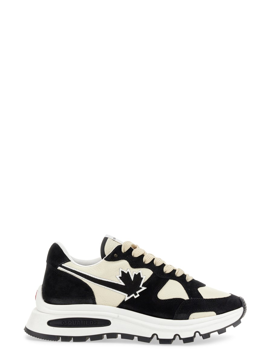 DSQUARED - RUN DS2 TUMBLED LEATHER SNEAKER - Eleonora Bonucci