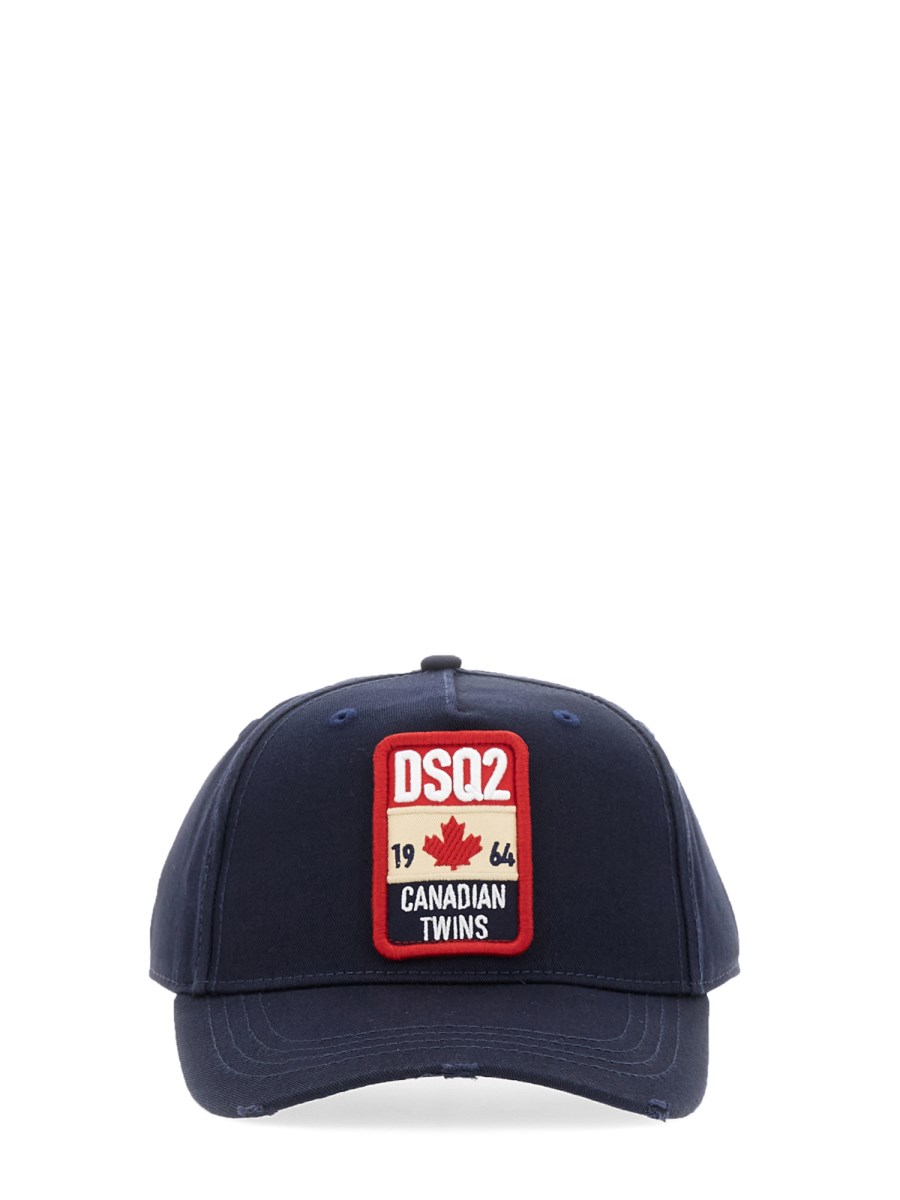 DSQUARED - COTTON BASEBALL CAP WITH LOGO PATCH - Eleonora Bonucci