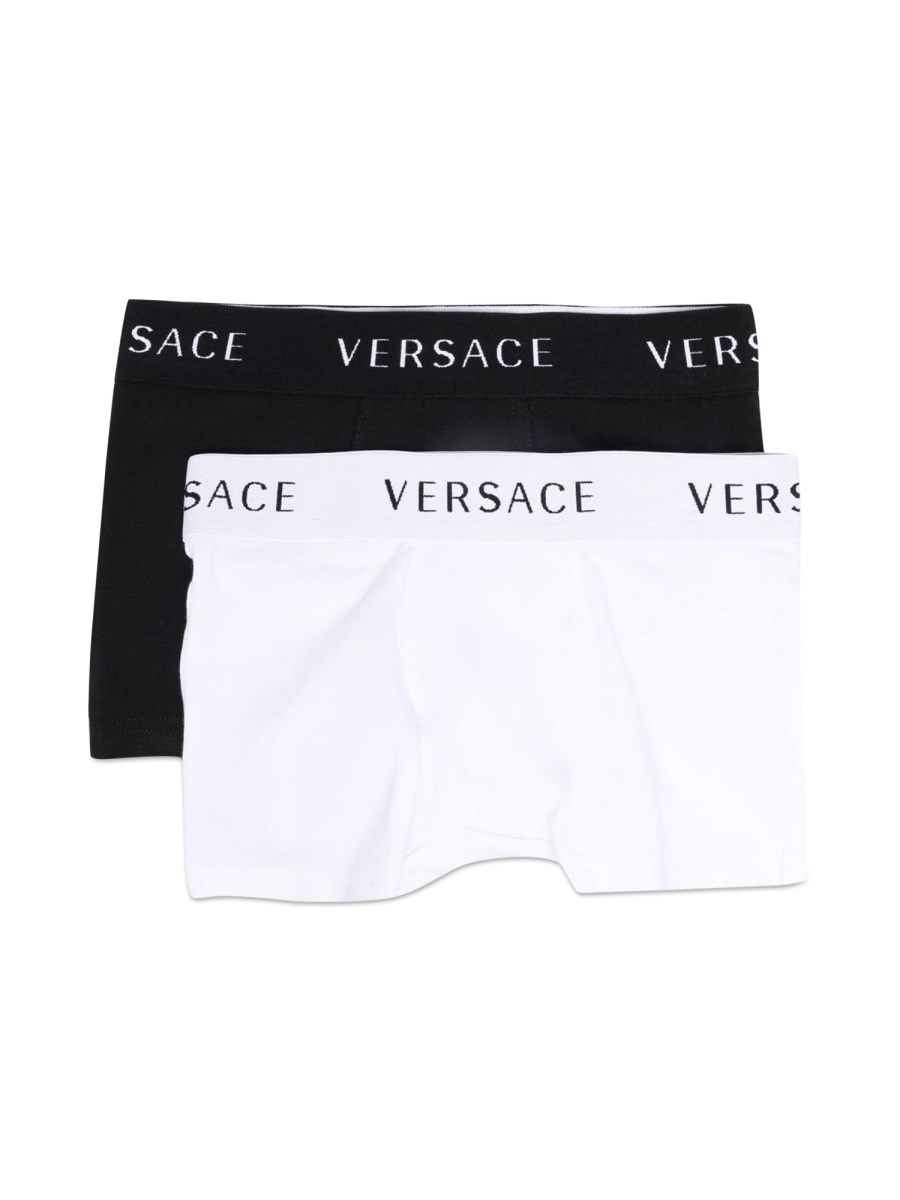VERSACE - UNDERWEAR ESSENTIAL STRETCH COTTON GRIGIO + NERO - Eleonora ...