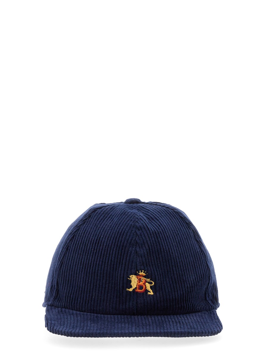BARACUTA - VELVET BASEBALL CAP WITH LOGO EMBROIDERY - Eleonora Bonucci