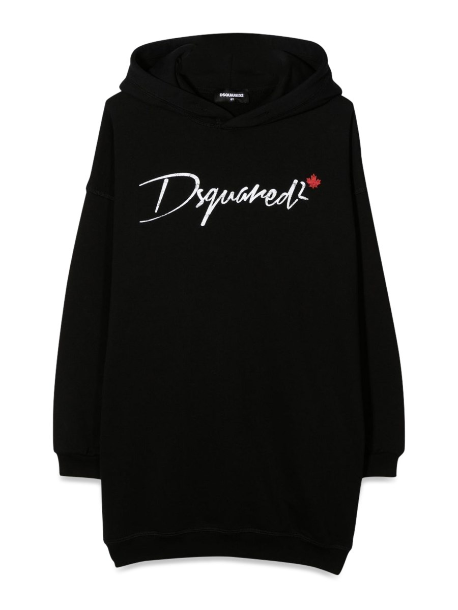 DSQUARED - ABITO FELPA OVER CON CAPPUCCIO - Eleonora Bonucci