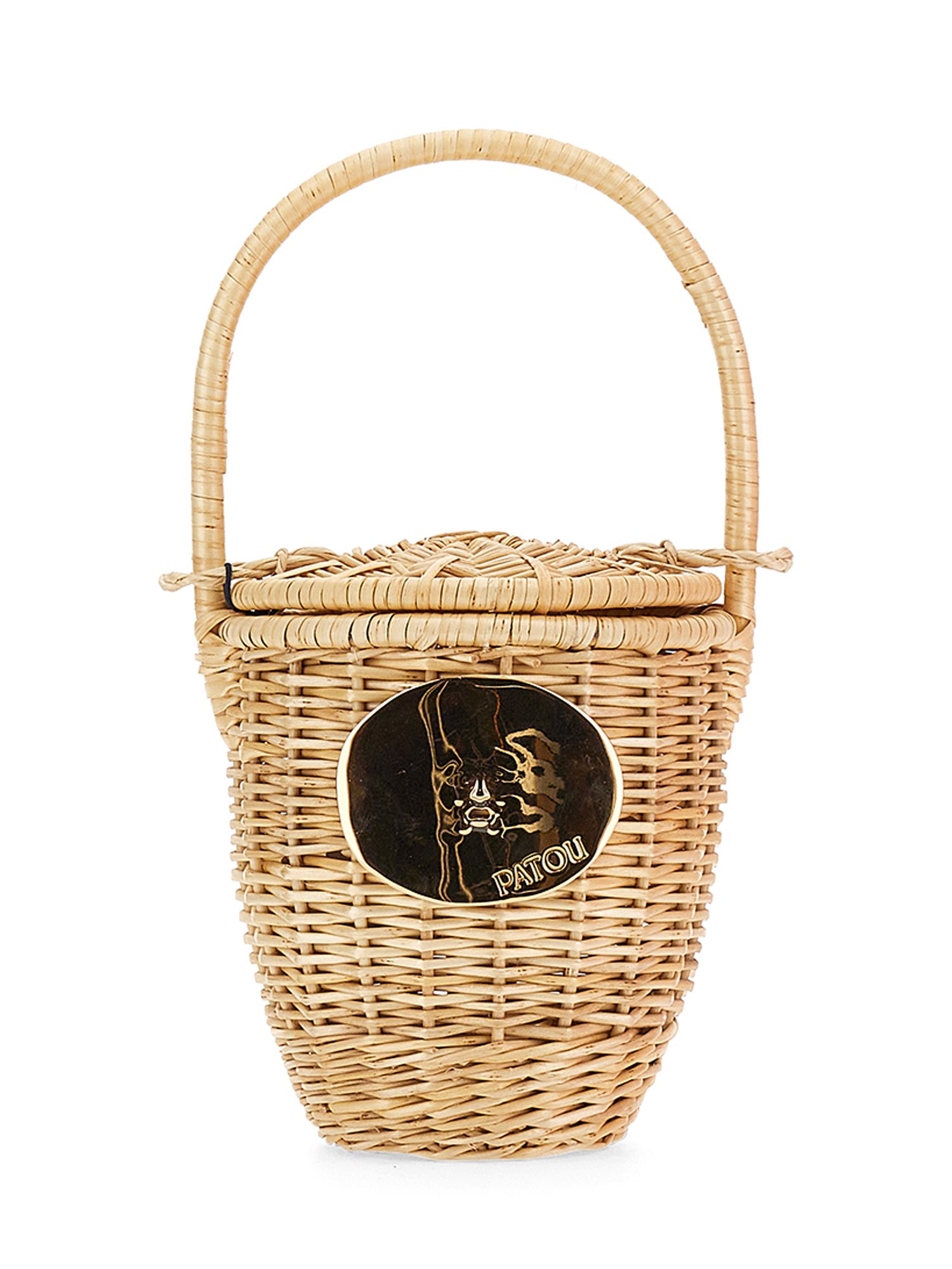 Patou Wicker Bucket Bag In Beige | ModeSens