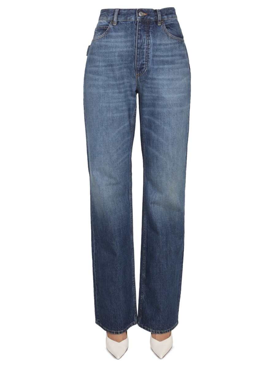 BOTTEGA VENETA - STRAIGHT CUT JEANS IN ORIGINAL DENIM WITH MEDIUM WASH ...