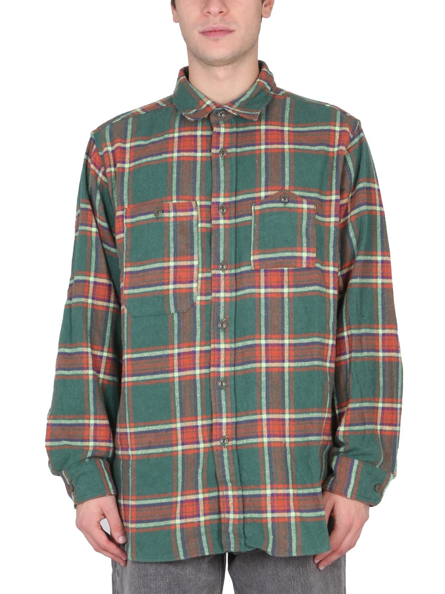 ENGINEERED GARMENTS - COTTON BLEND WORK SHIRT WITH PLAID PATTERN ...
