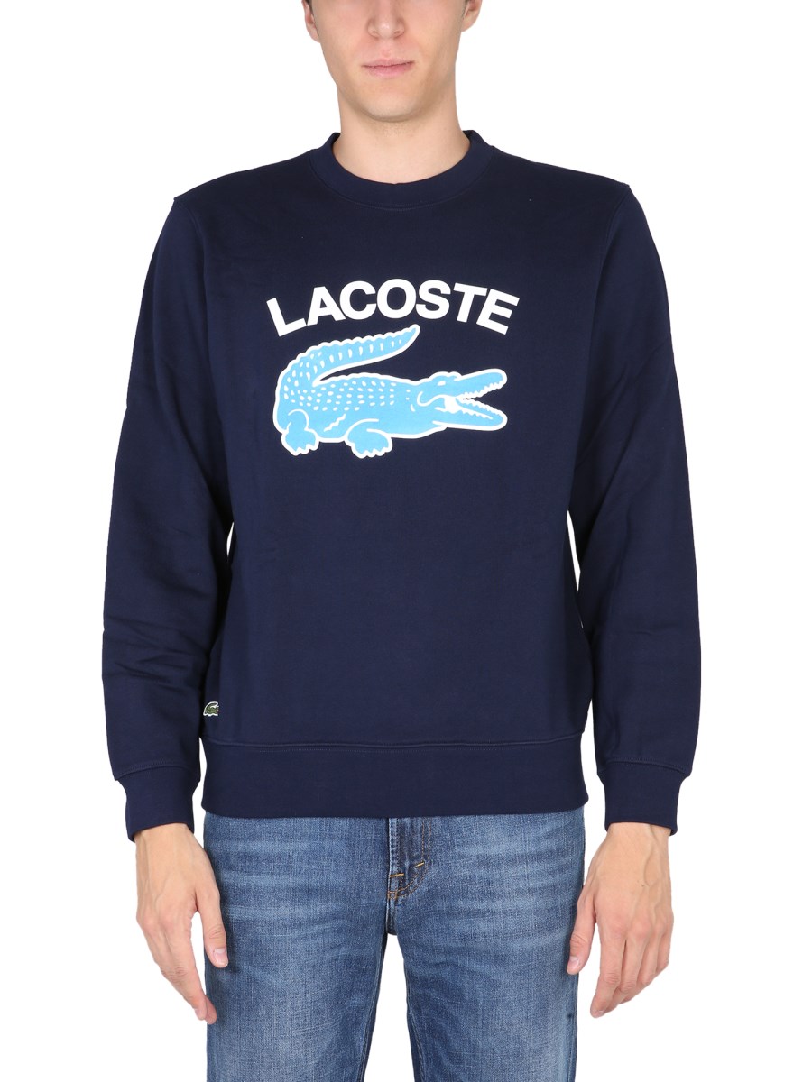 Lacoste Crewneck Sweatshirt With Logo Print Eleonora Bonucci