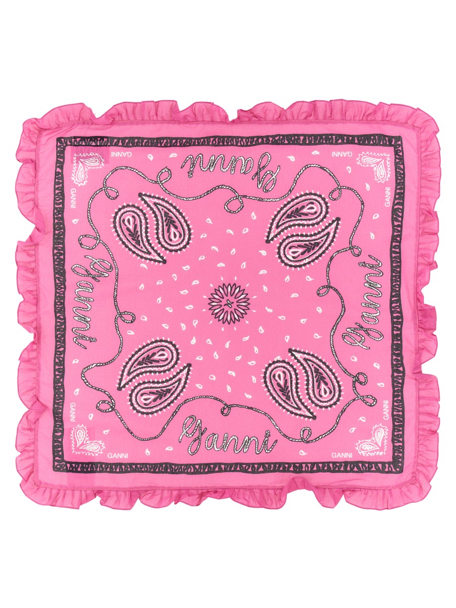 GANNI - SPOTTED BANDANA-PAILSEY PRINT BANDANA IN ORGANIC COTTON ...