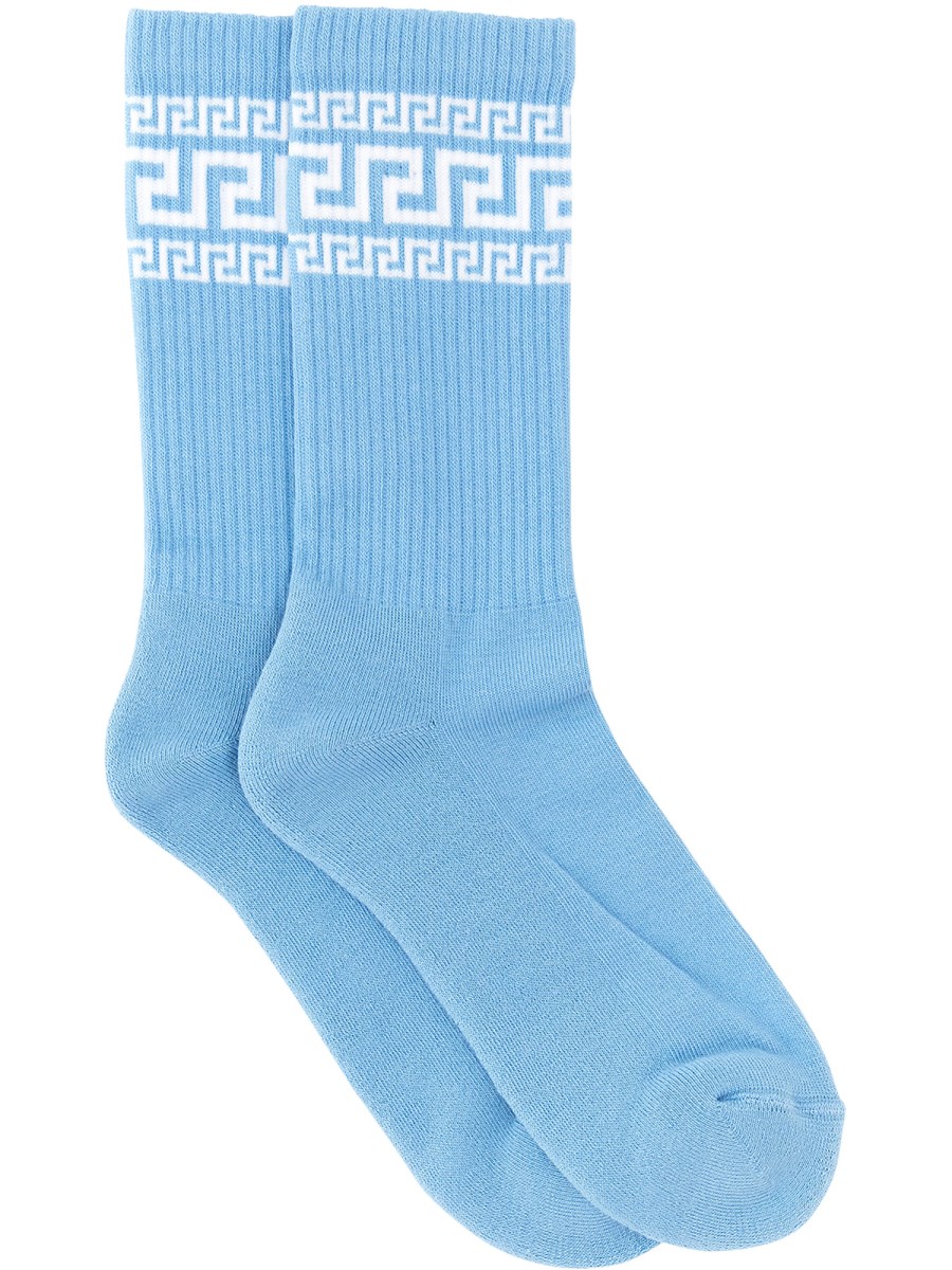 VERSACE - SOCK WITH COTTON GREEK - Eleonora Bonucci
