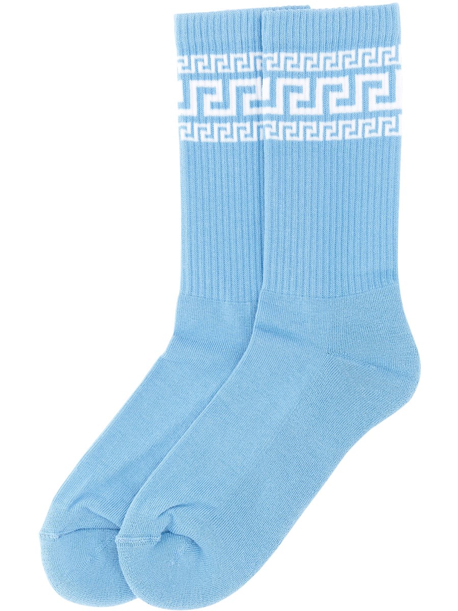 VERSACE - SOCK WITH COTTON GREEK - Eleonora Bonucci