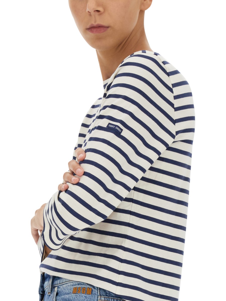 SAINT JAMES - "GALATHEE II" COTTON T-SHIRT WITH STRIPED PATTERN ...