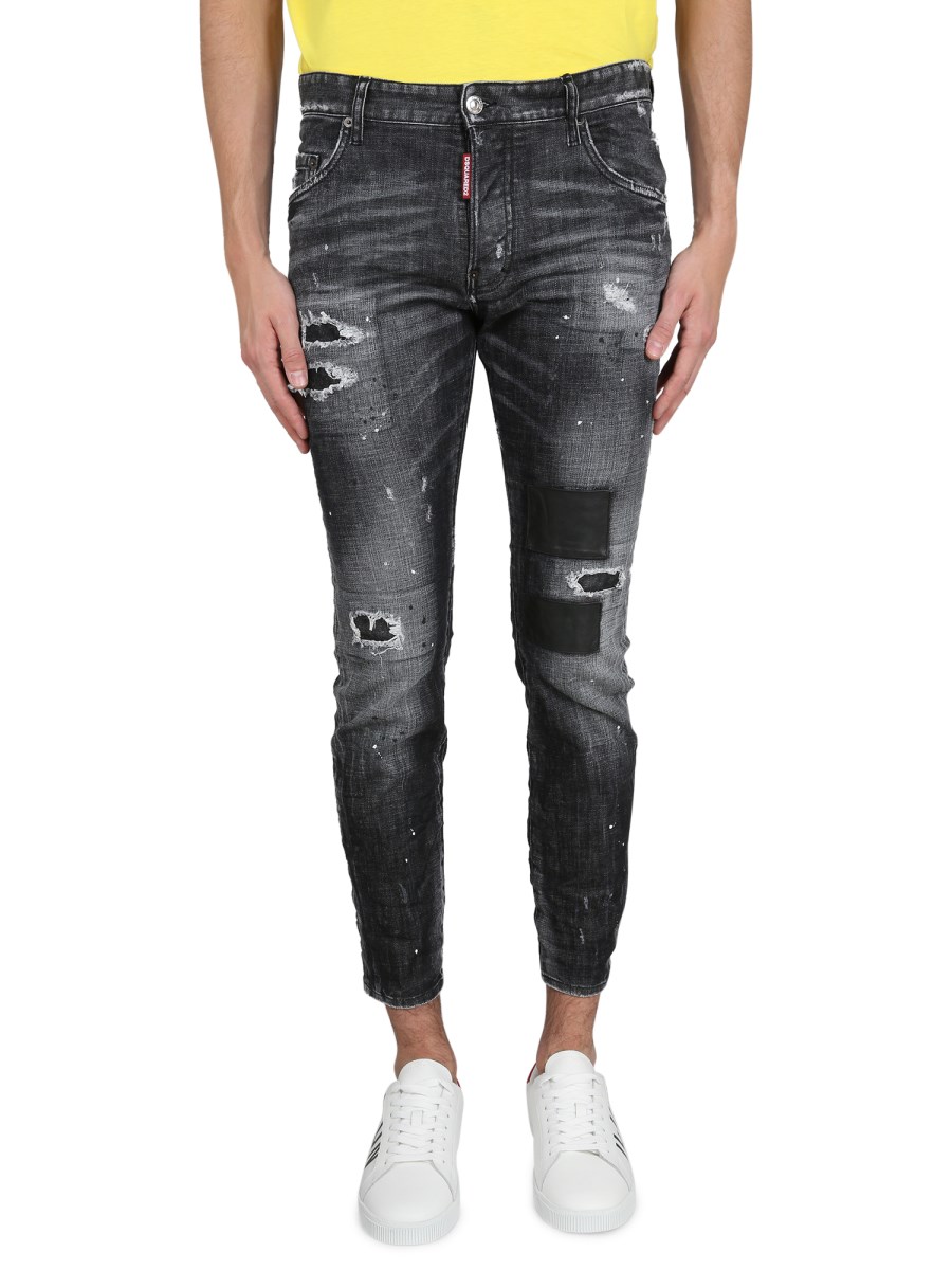 DSQUARED - "SKATER FIT" COTTON DENIM JEANS - Eleonora Bonucci