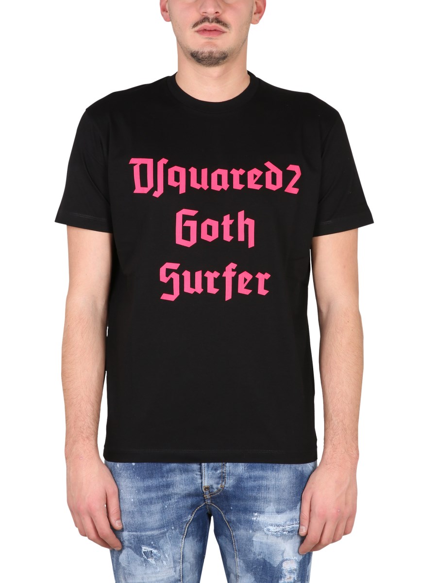DSQUARED - GOTH SURFER COTTON T-SHIRT - Eleonora Bonucci