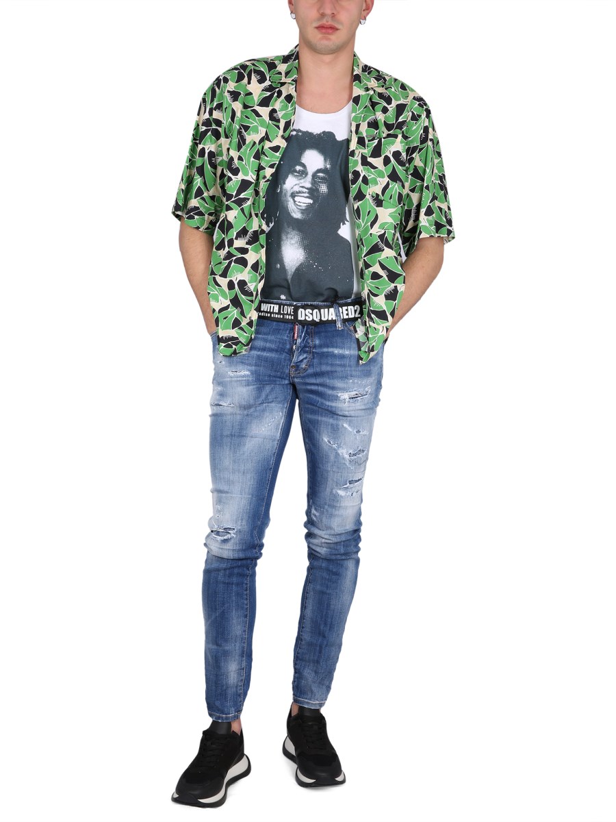 DSQUARED - TOP WITH PRINT - Eleonora Bonucci