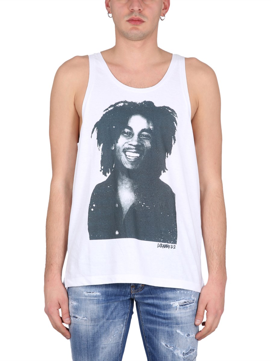 DSQUARED - TOP WITH PRINT - Eleonora Bonucci