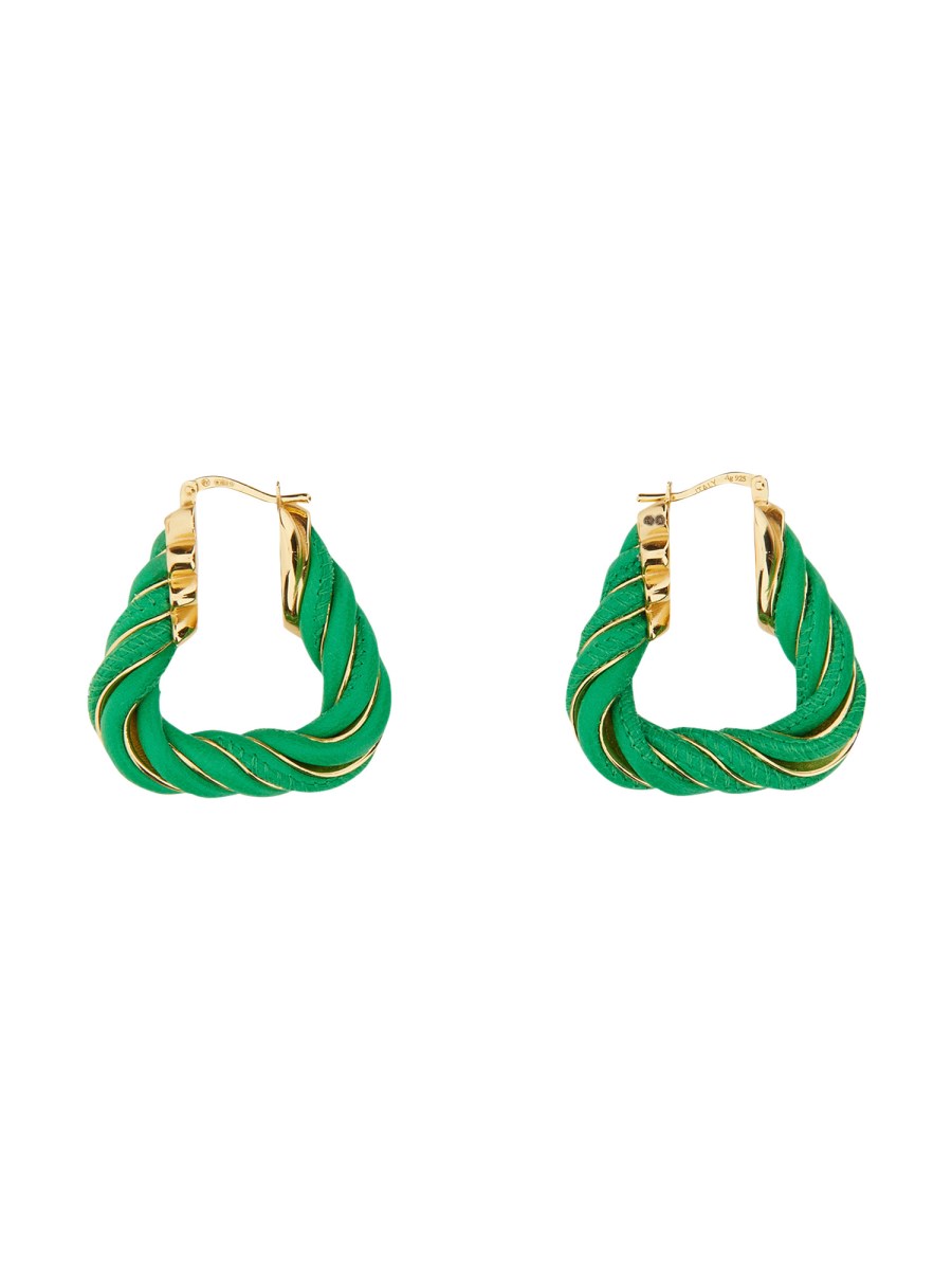 BOTTEGA VENETA - TRIANGULAR TWIST HOOP EARRINGS - Eleonora Bonucci