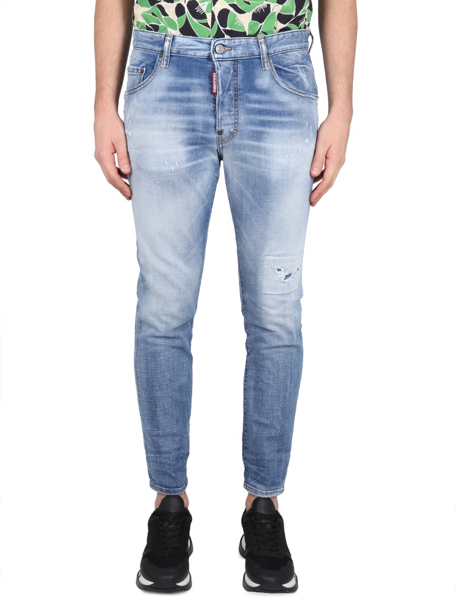 DSQUARED - COTTON DENIM SKATER FIT JEANS - Eleonora Bonucci