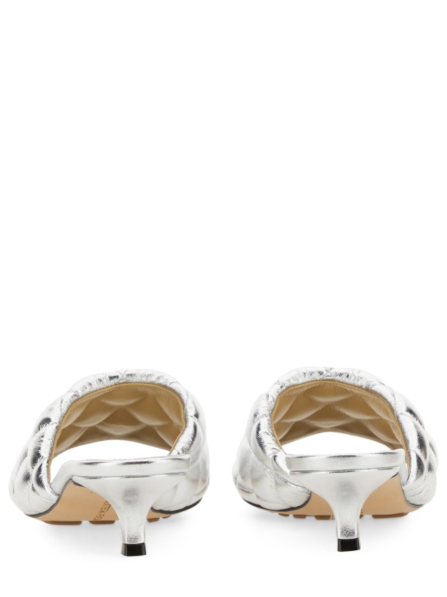BOTTEGA VENETA - QUILTED METALLIC LEATHER MULE PADDED - Eleonora Bonucci