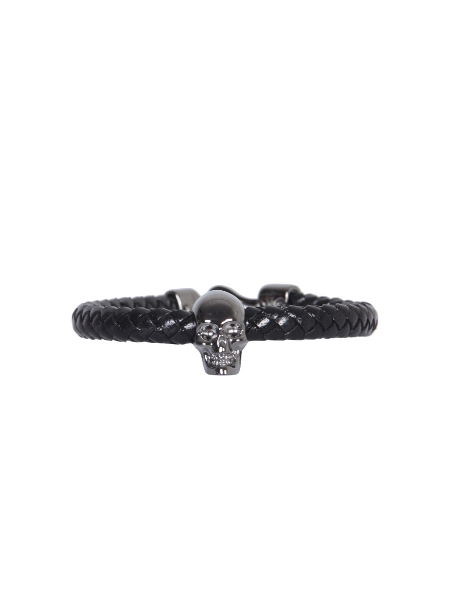 ALEXANDER McQUEEN - LEATHER SKULL BRACELET - Eleonora Bonucci