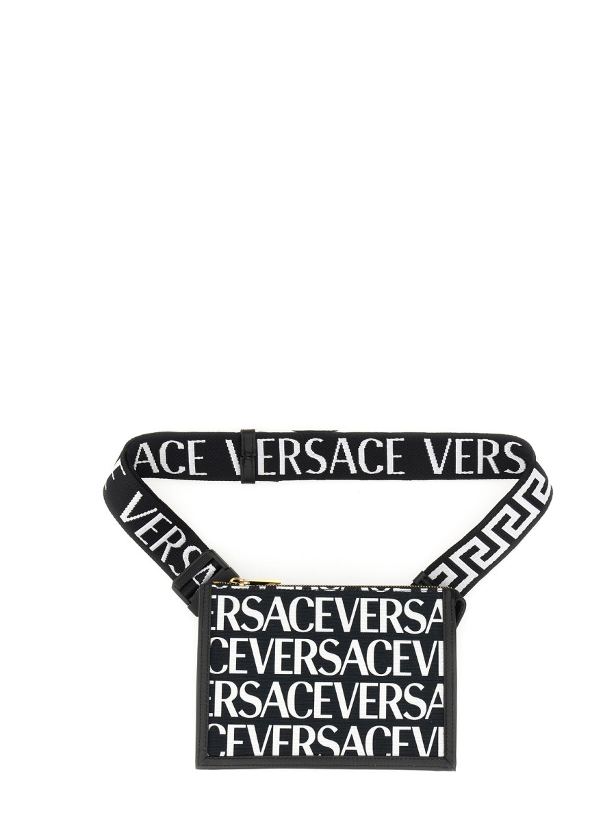 VERSACE - POUCH WITH ALL-OVER LOGO - Eleonora Bonucci