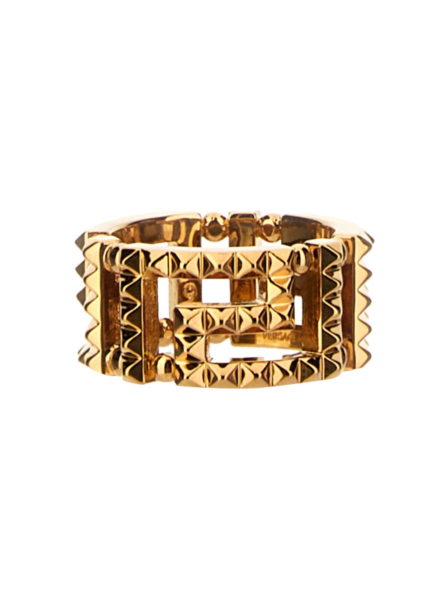 VERSACE - BRASS GRECA RING - Eleonora Bonucci