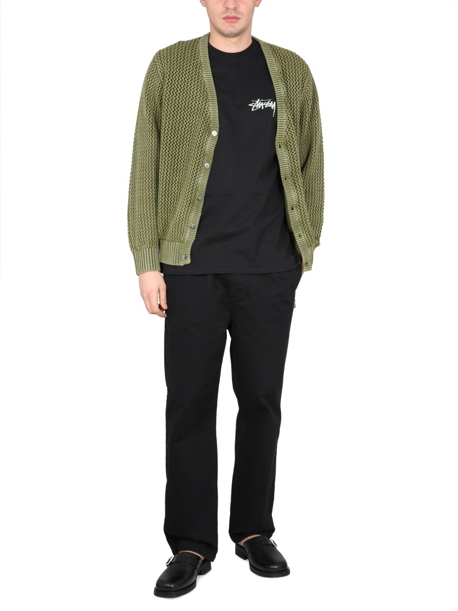 STUSSY - WIDE RIB KNIT V-NECK CARDIGAN - Eleonora Bonucci STUSSY - WIDE RIB KNIT V-NECK CARDIGAN - Eleonora Bonucci