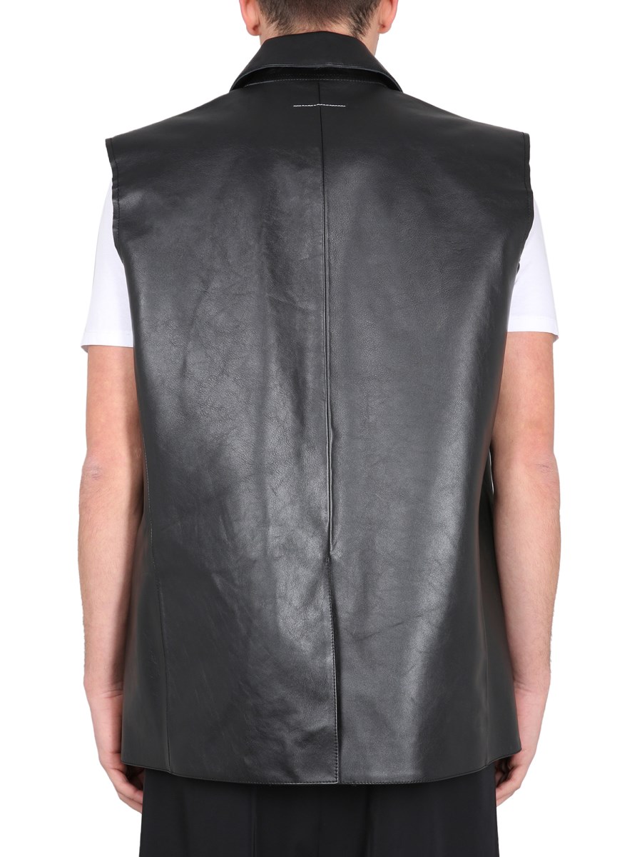 MM6 MAISON MARGIELA - LEATHER VEST - Eleonora Bonucci MM6 MAISON MARGIELA - LEATHER VEST - Eleonora Bonucci
