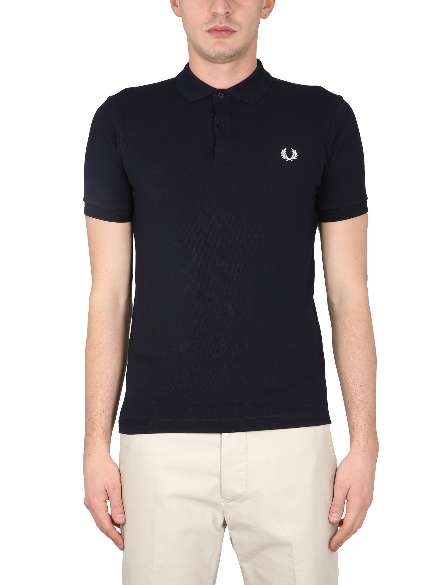 Fred Perry Polo With Logo Embroidery In Blue | ModeSens