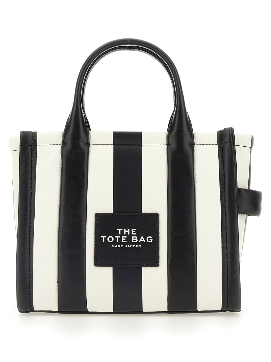 MARC JACOBS - STRIPED LEATHER SMALL TOTE BAG - Eleonora Bonucci