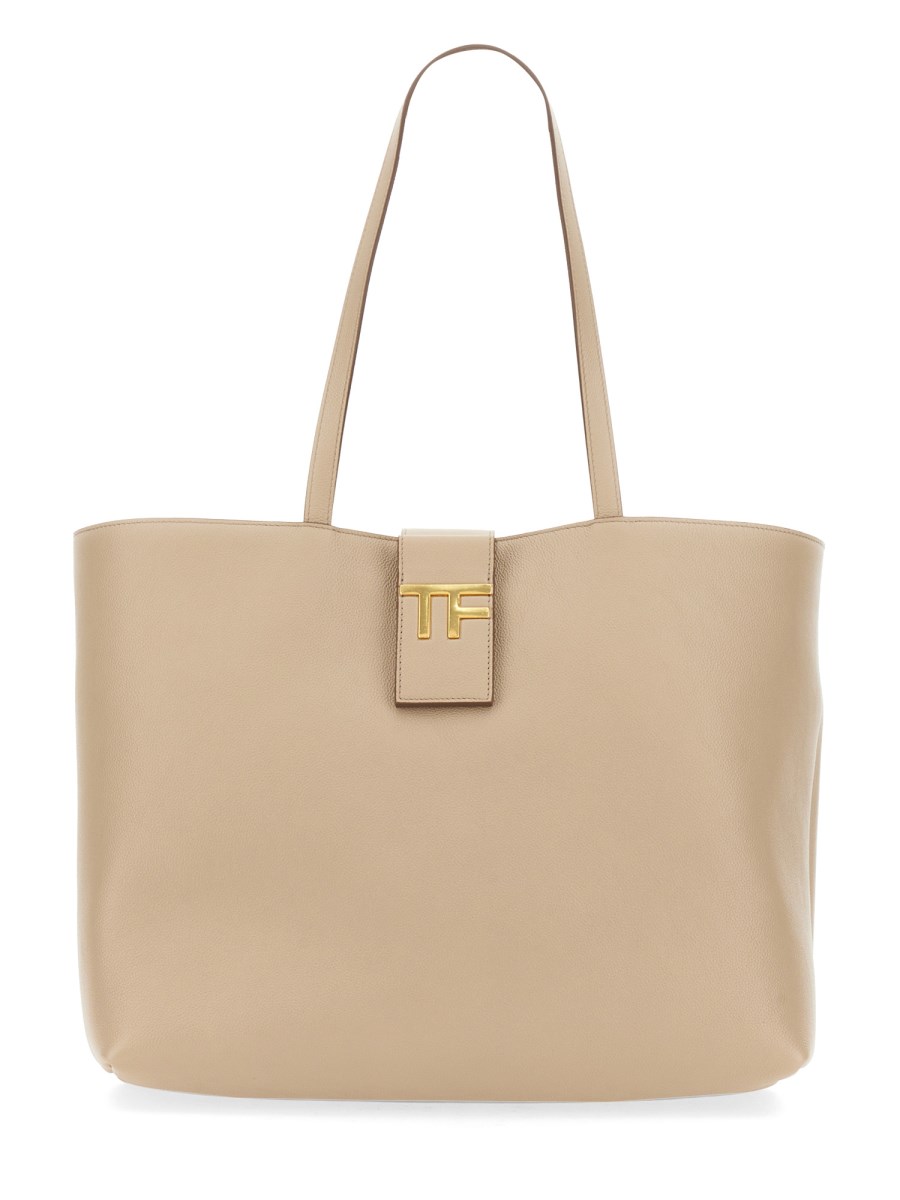 TOM FORD - TF SMALL LEATHER TOTE BAG - Eleonora Bonucci