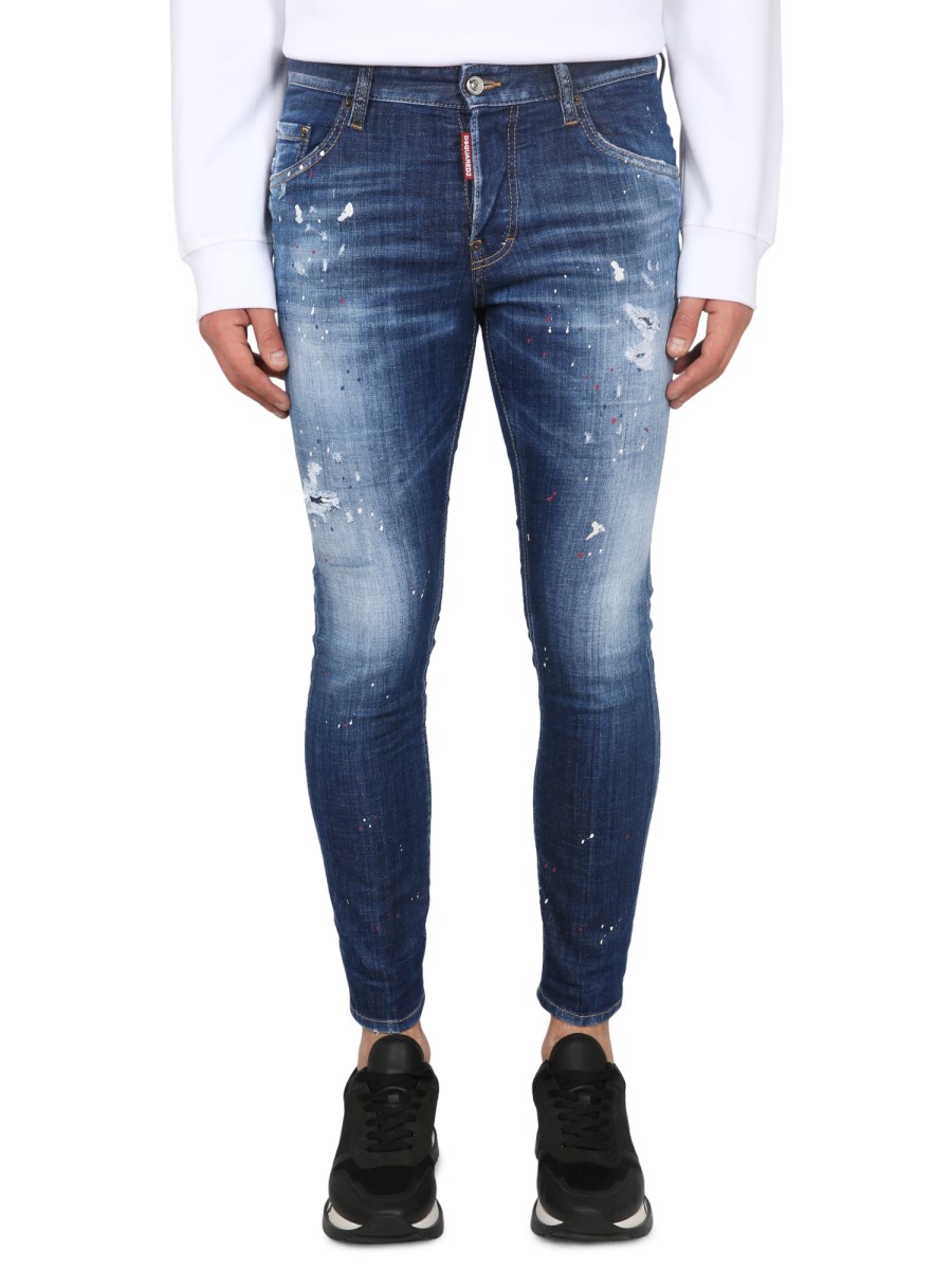 DSQUARED - COTTON DENIM SKATER FIT JEANS - Eleonora Bonucci