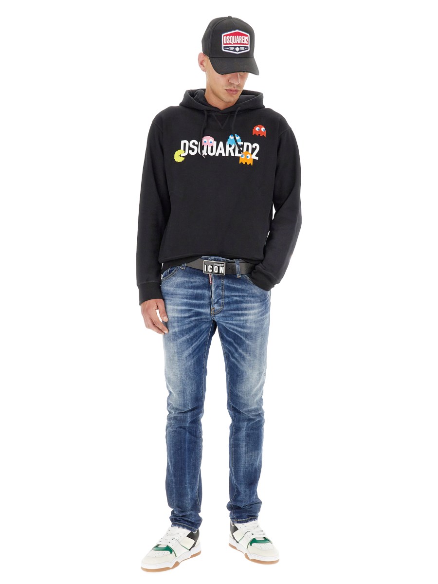 DSQUARED - DSQUARED X PAC-MAN COTTON SWEATSHIRT - Eleonora DSQUARED - DSQUARED X PAC-MAN COTTON SWEATSHIRT - Eleonora
