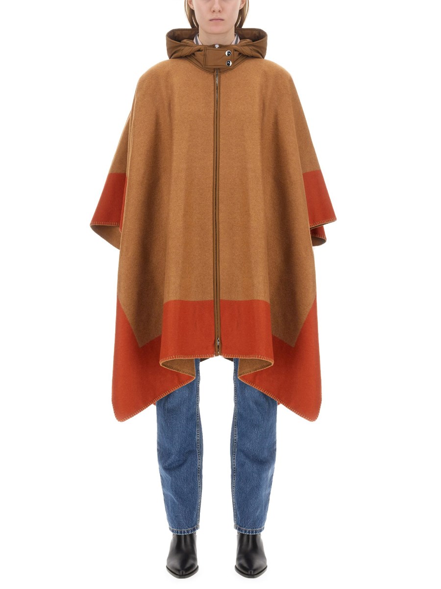 ETRO - WOOL CAPE WITH LOGO - Eleonora Bonucci