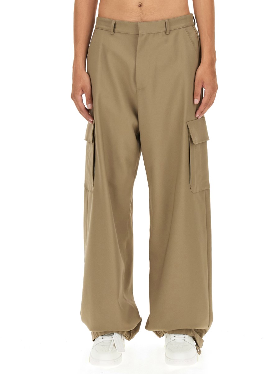 OFF-WHITE - CARGO PANTS WITH LOGO - Eleonora Bonucci